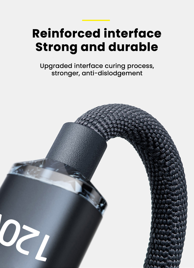 120W USB Type C Cable 6A Super Fast Charging Cable For iP15 Xiaomi ...