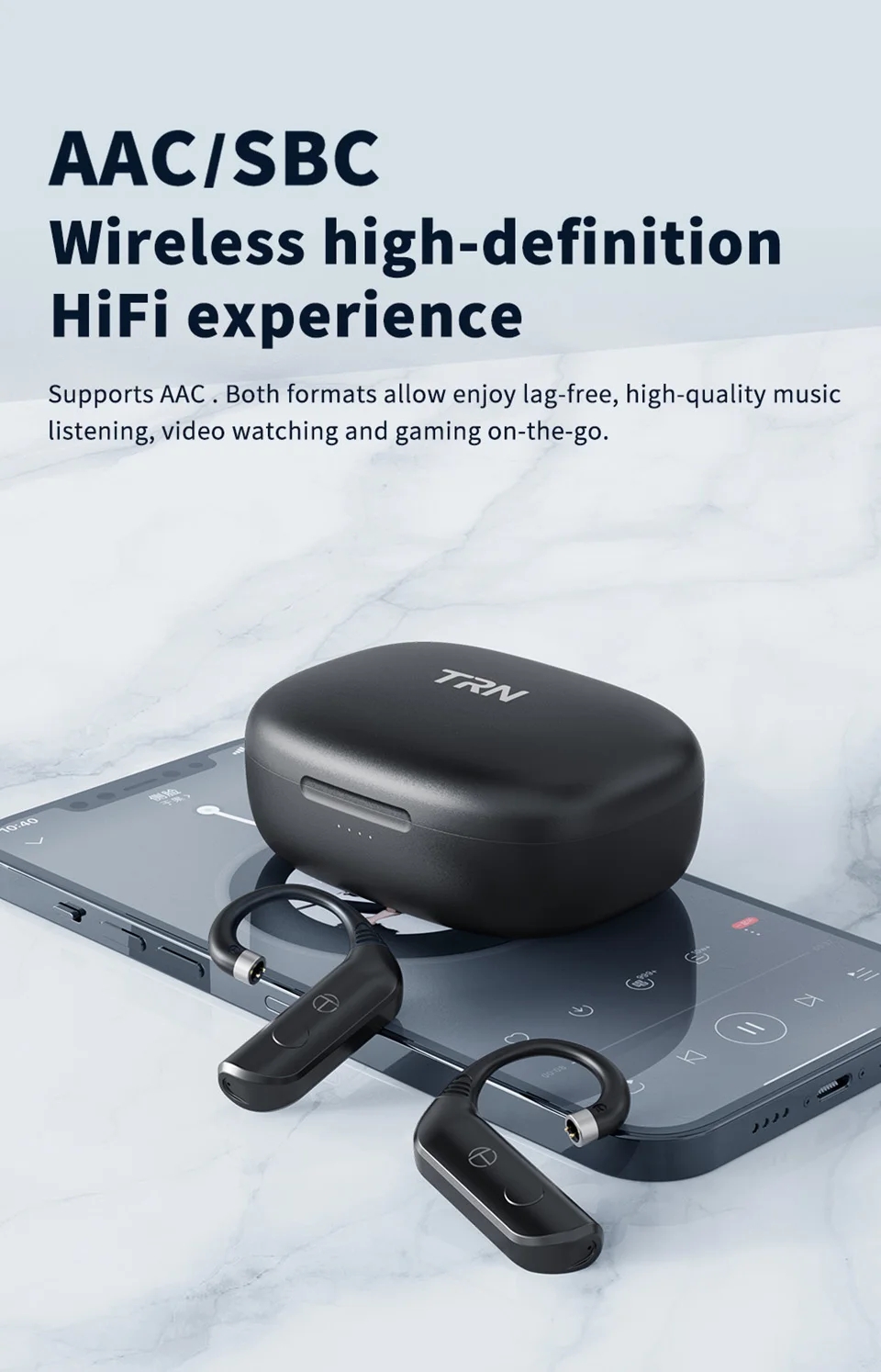 TRN BT20 Pro Wireless Bluetooth 5.3 HIFI Earphones Module Upgrade Cable /MMCX Connector ...