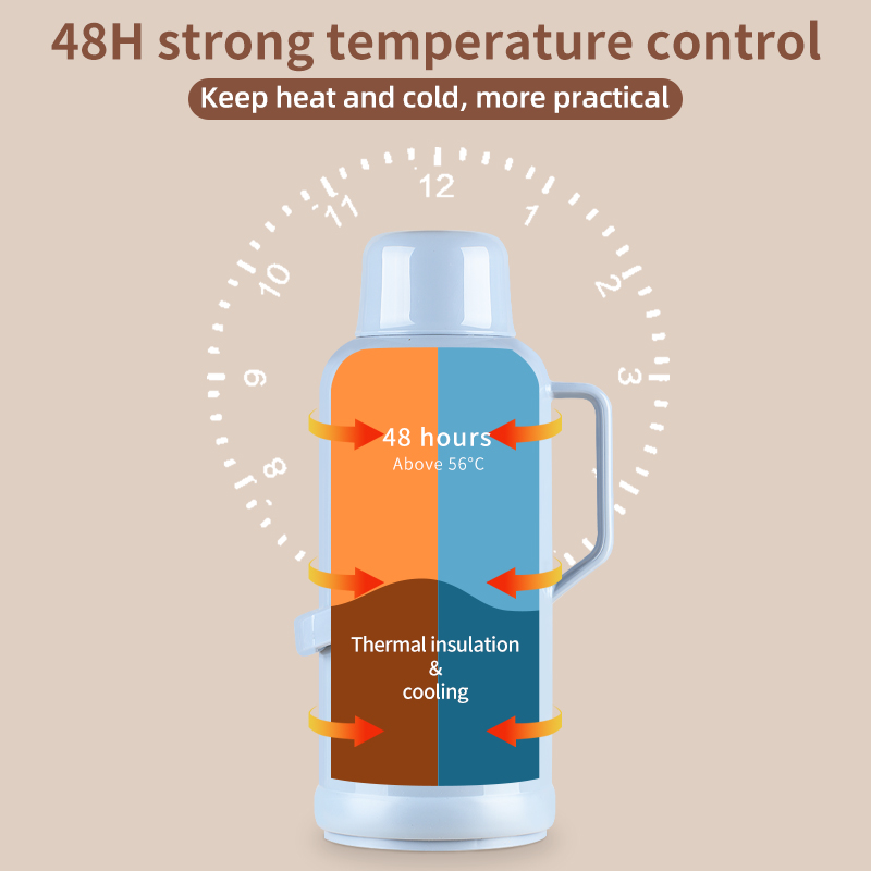 GIANXI Thermos pot Hot water bottle Glass liner Large capacity boiling ...