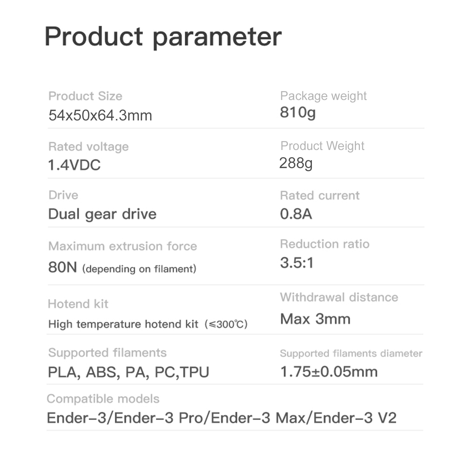 [CARM] Creality 3D Printer Sprite Extruder Pro Kit DIY Gear Ratio 3.5:1 ...