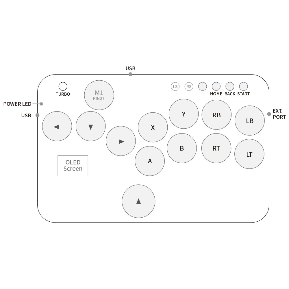 ⭐⭐⭐Haute42 Arcade Hitbox Controller Fight Stick PC Joystick Hitbox ...