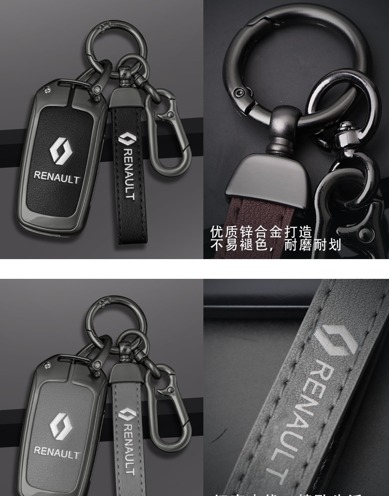 Car Flip Key Case Cover Shell For Renault Kwid 2023 Kadjar Captur ...