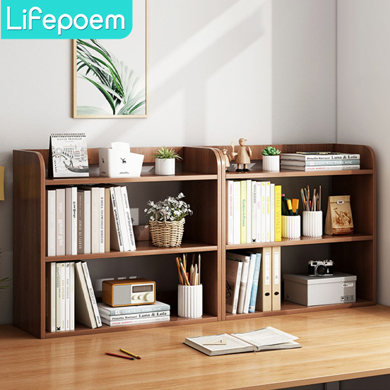 Desktop Shelf Desk Organizer Rak Buku Home Office Rack Student ...