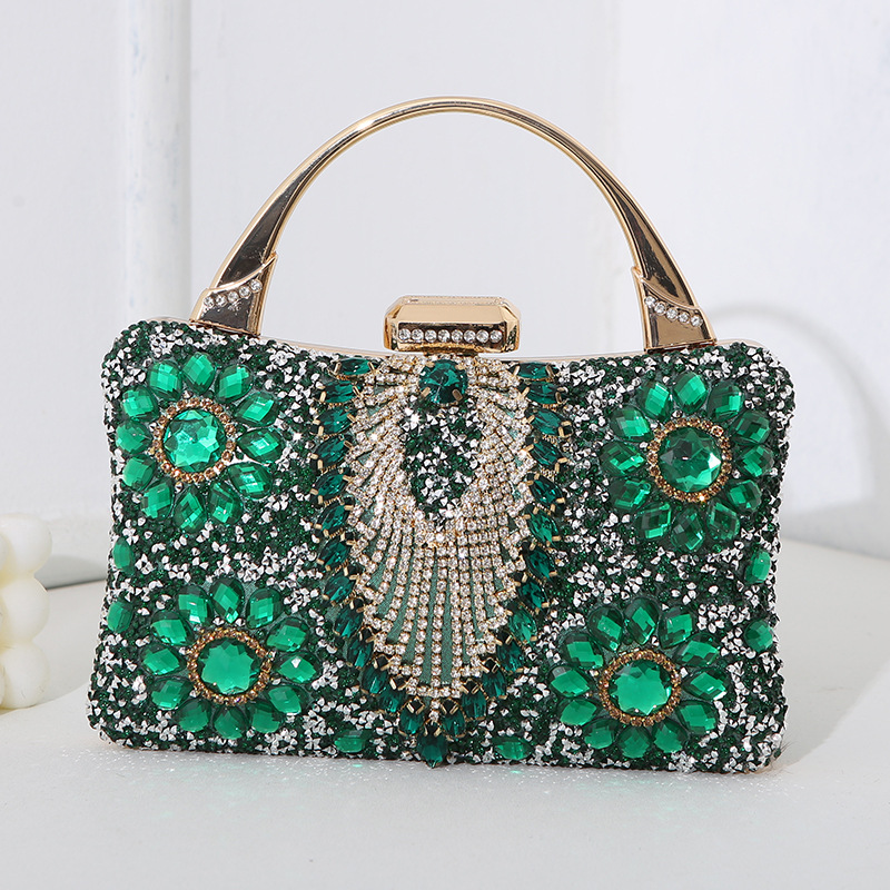 Women Luxury Dinner Bag Lady's Rhinestone Banquet Clutch Box Dress Top ...