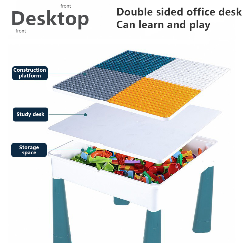 【FAST DELIVERY】Building Block Table For Kids Multifunctional Building ...