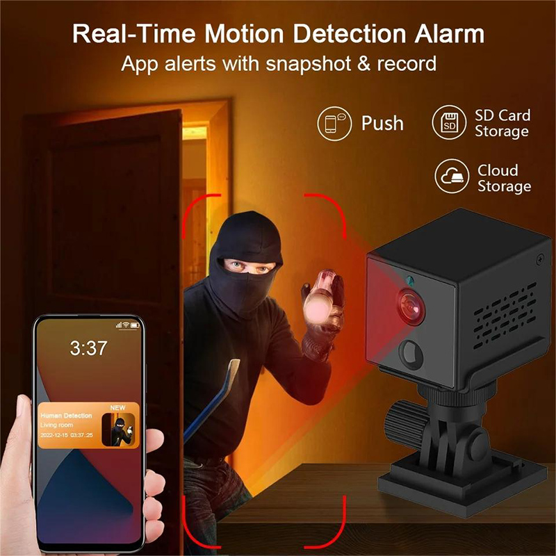 Wistino Mini 4G Camera Sim Card 2400mAh Rechargeable Battery IR Night ...