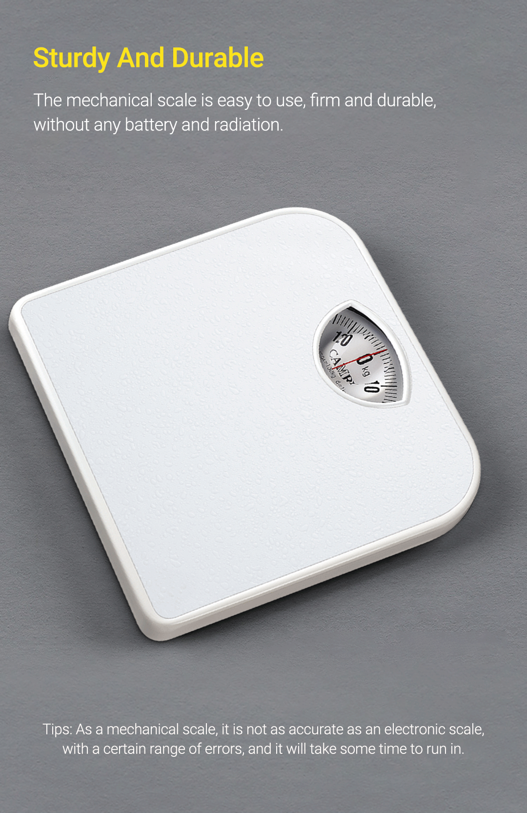 CAMRY Mechanical Scales for Household,Thinner Extra-Large Dial Analog ...