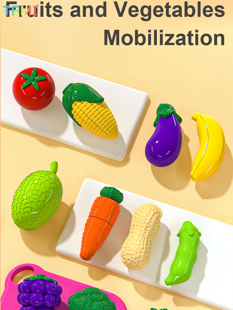⭐Shipping from Malaysia⭐TEMI Kid Cutting Fruit Play Set Children's ...