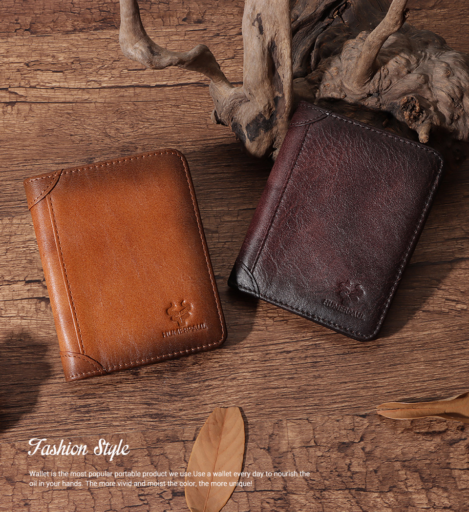 HUMERPAUL Wallet For Men Double Fold Cowhide BP737 | Shopee Malaysia