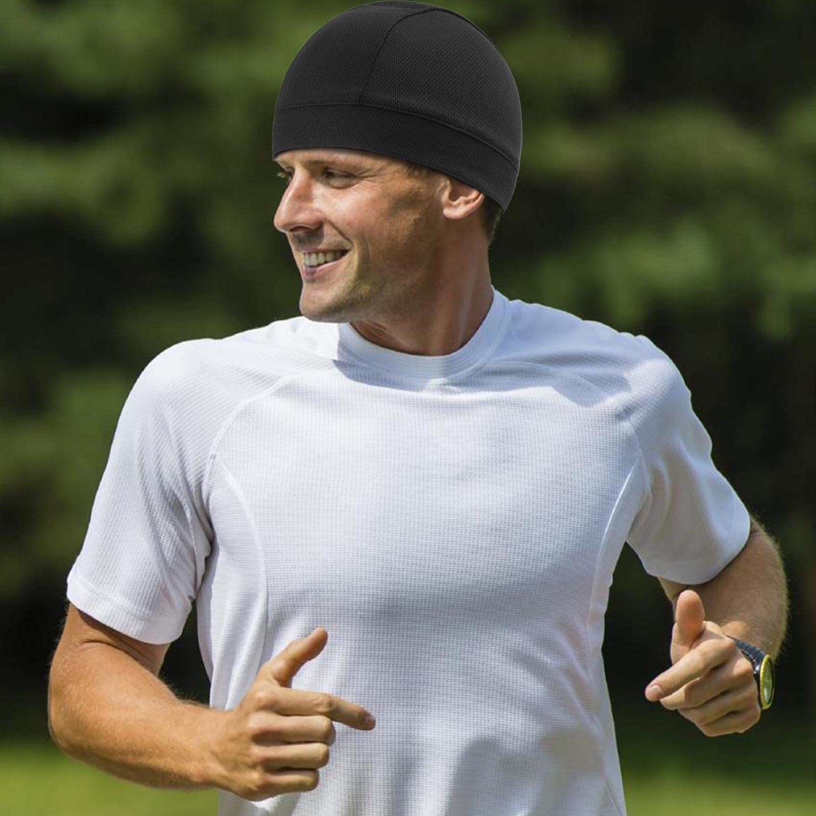 Moisture Wicking Cooling Mesh Cycling Hat Running Skull Caps Helmet ...