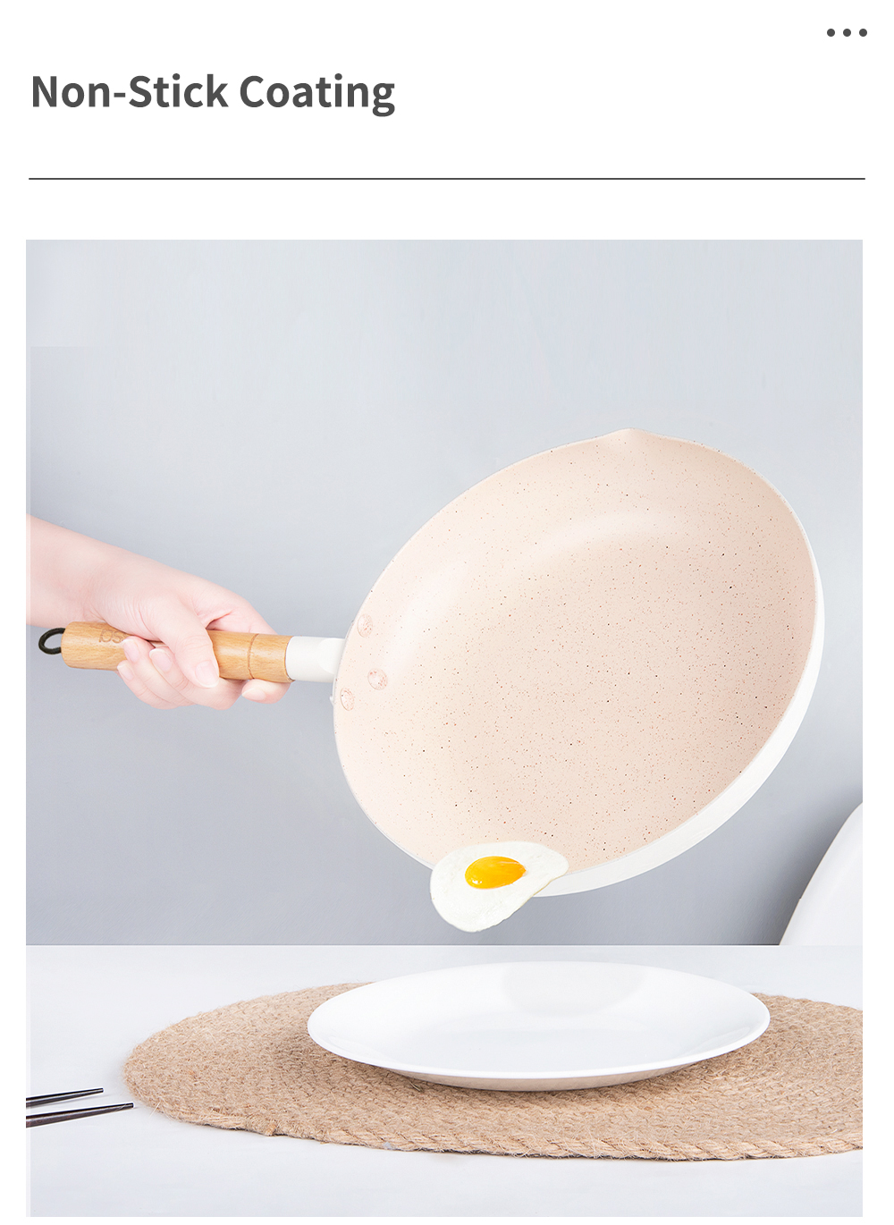 SimplusINSSA Yukihira Frying Pan | 26cm Diameter | Butter Biscuit ...