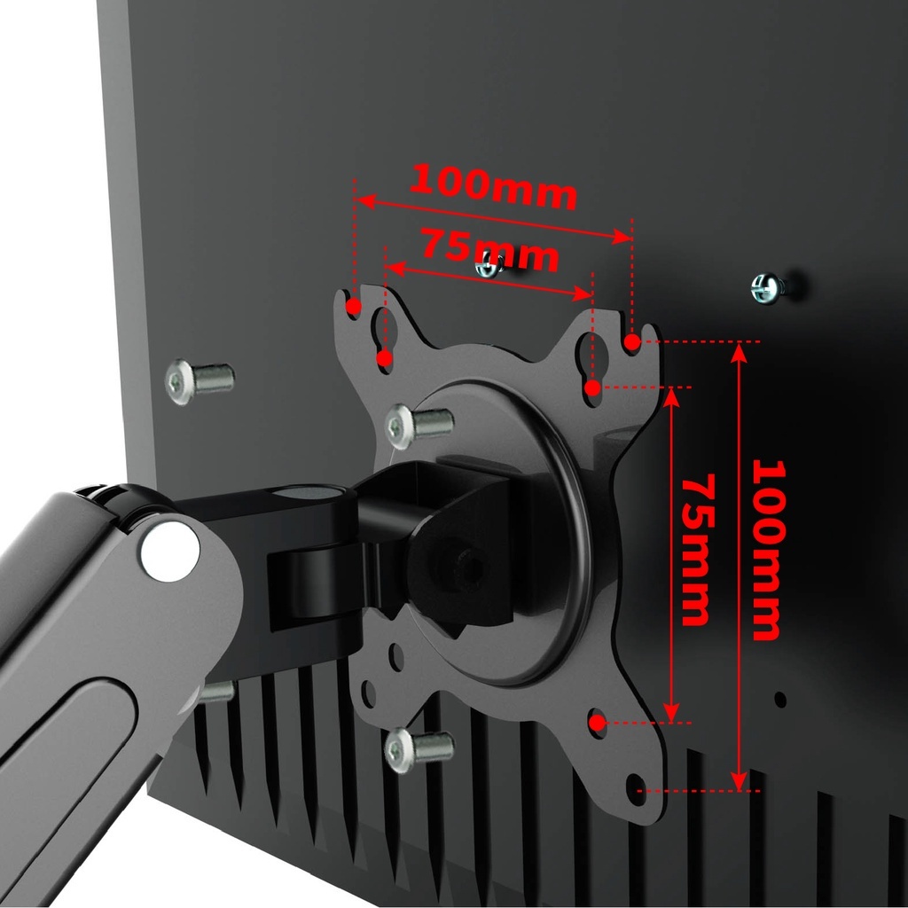 EXPOSE Arm Table Adjustable Monitor Stand With Tray (2-15kg/10"-27 ...