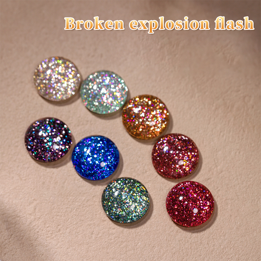 XEIJAYI 1pc 15ml Broken Explosion Flash Nail Gel Glam Up Your Nails ...