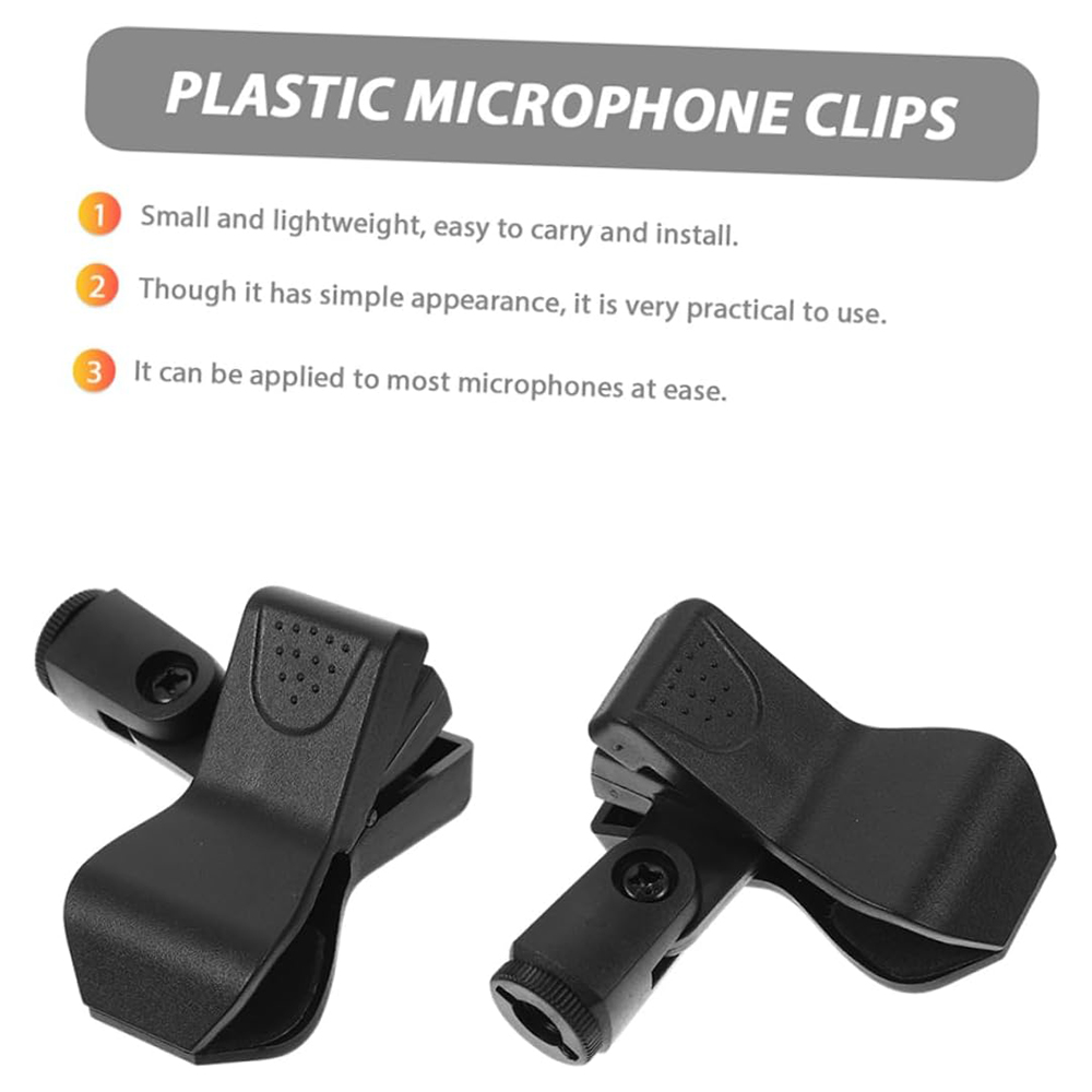 Mic Clips for Stands Microphone Clip Holder with 4 Adapters Adjustable ...