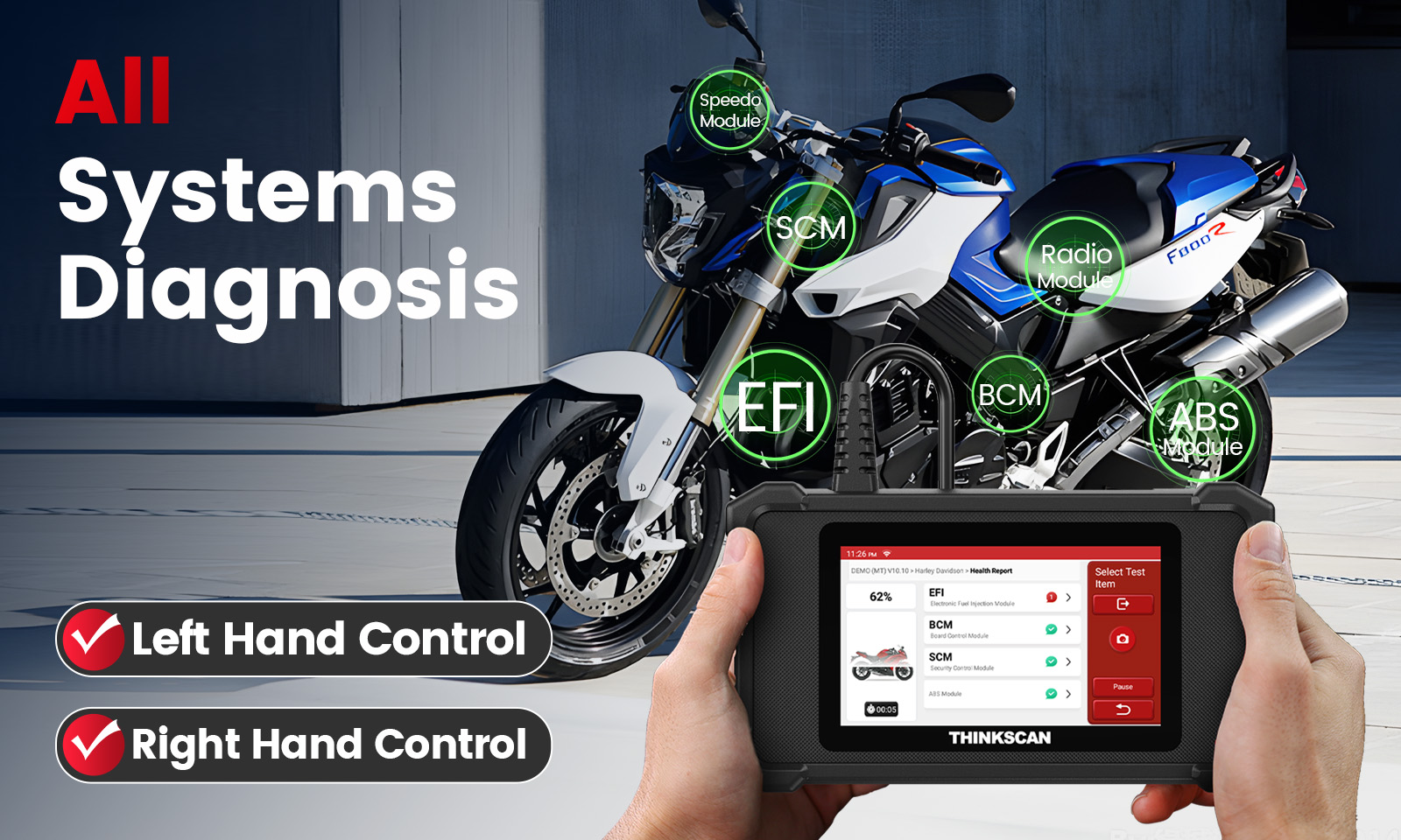 THINKCAR Thinkscan MT Motorcycle Diagnostic Tool Motorcycle Scanner ...