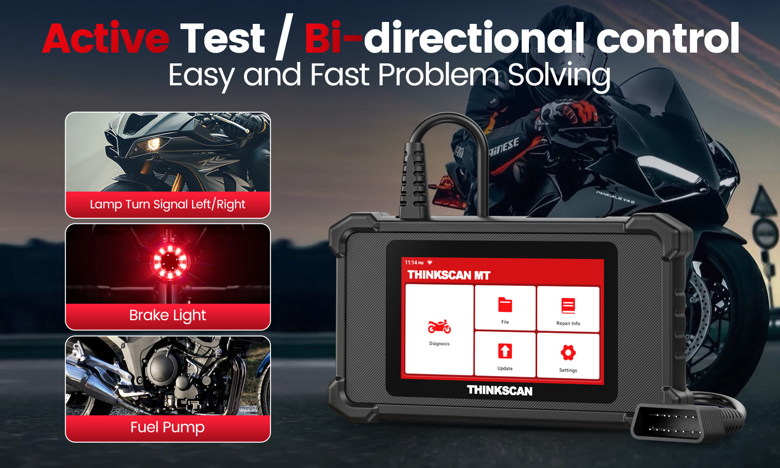 THINKCAR Thinkscan MT Motorcycle Diagnostic Tool Motorcycle Scanner ...
