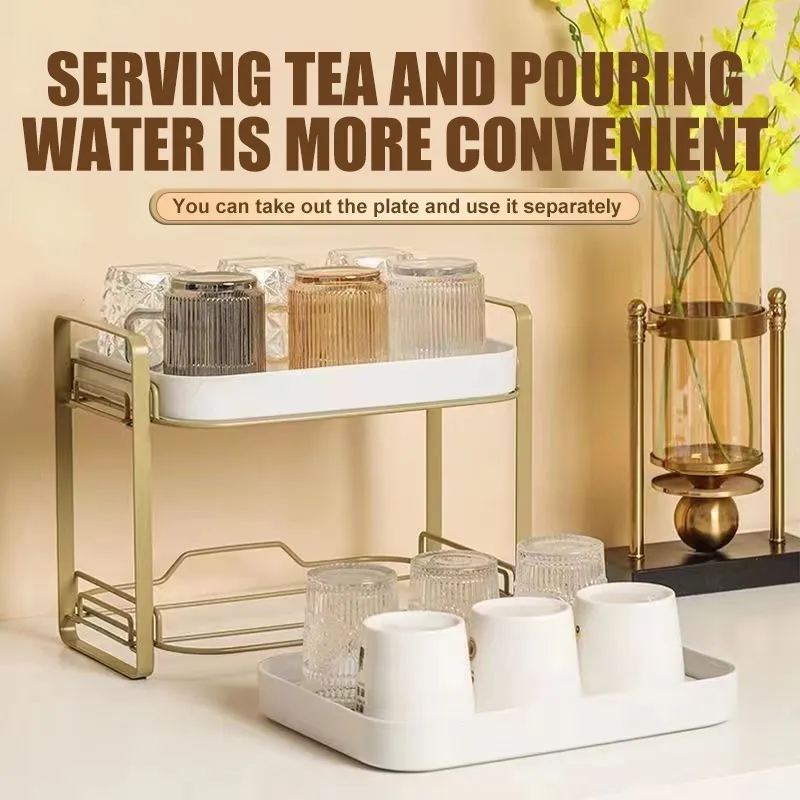 【Malaysia Spot Sale】2 Tingkat Rak Dapur Mug Cup Holder Cup Storage ...