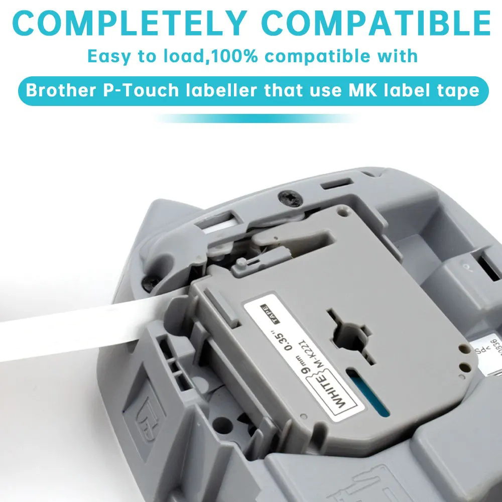 (9mm, 12mm) Compatible Brother M Tape M-K231 M-K221 M-K131 M-K631 MK ...