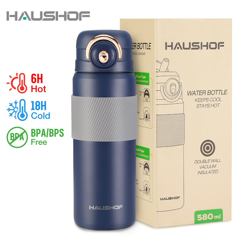 HAUSHOF 580ml Sports Bottle Botol air tumbler tahan sejuk Coffee Travel ...
