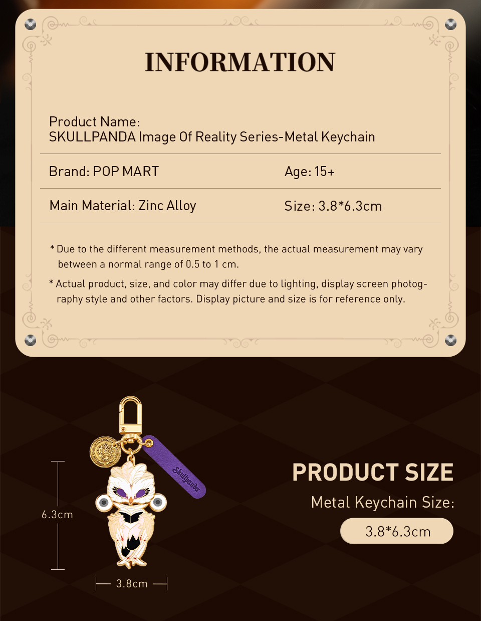 POP MART SKULLPANDA Image Of Reality Series-Metal Keychain | Shopee ...