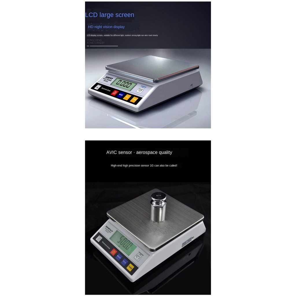 10Kg X 0.1G 7.5Kg X 0.1G Digital Precision Industrial Weighing Scale W Counting, Table Top Scale ...