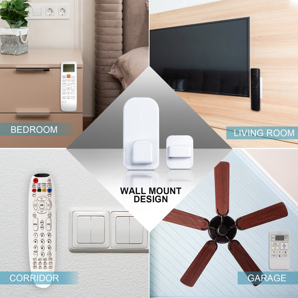 1 pc of 2-in-1 multi-function storage hook remote control hook no need ...