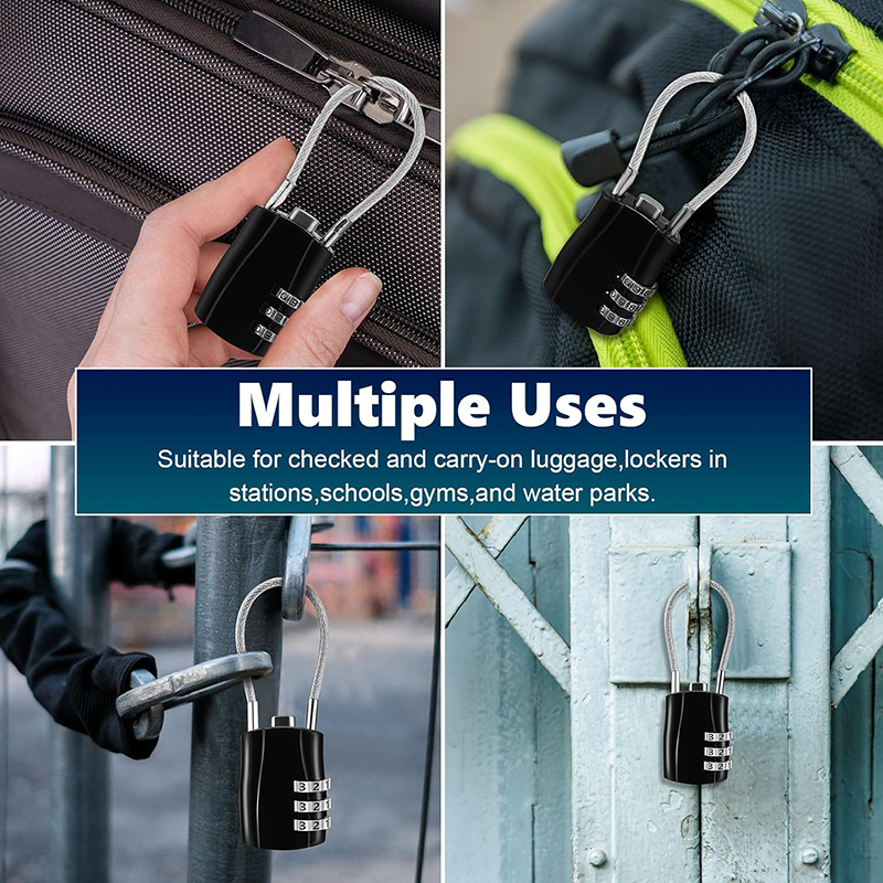 KIPRUN 3 Digit Combination Lock, Luggage Locks, Resettable 3 Digit ...