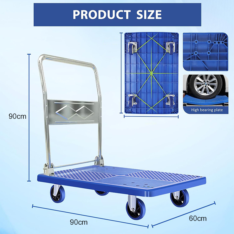 Trolley Heavy Duty Troli Barang Foldable Hand Truck 1000KG Cart Folding Trolley 手推車 Handtruck ...