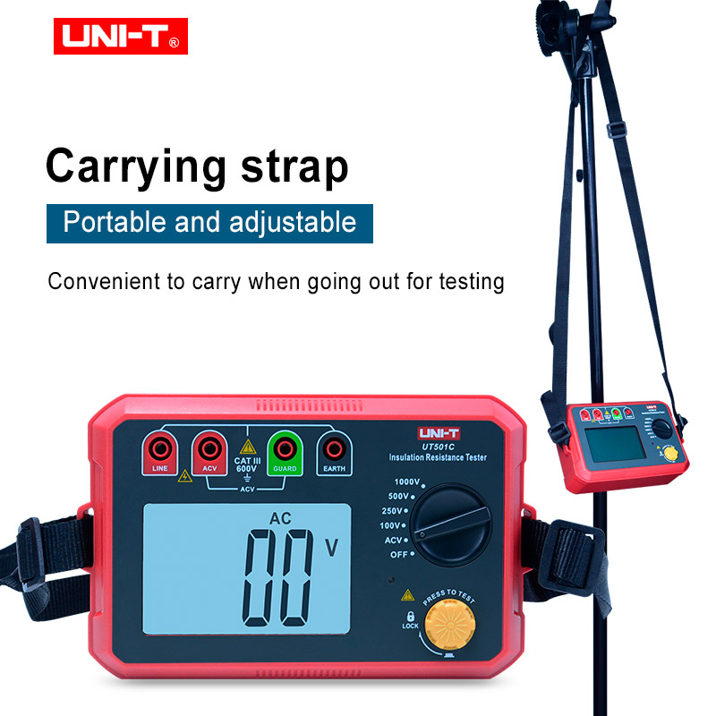 (New Model) UNI-T UT501C 502C digital insulation tester 1000V Megger ...