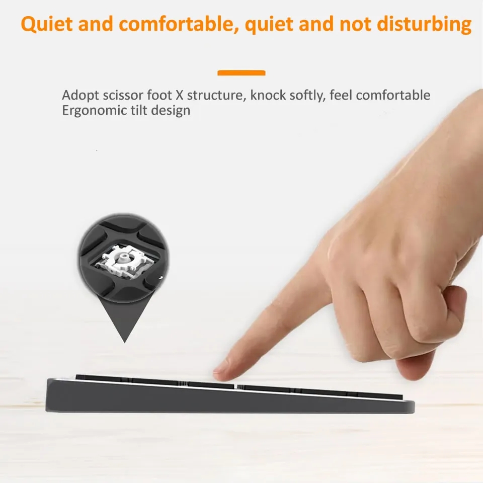 2.4G Bluetooth Number Pad Ultra-thin Wireless Numpad USB Rechargeable ...