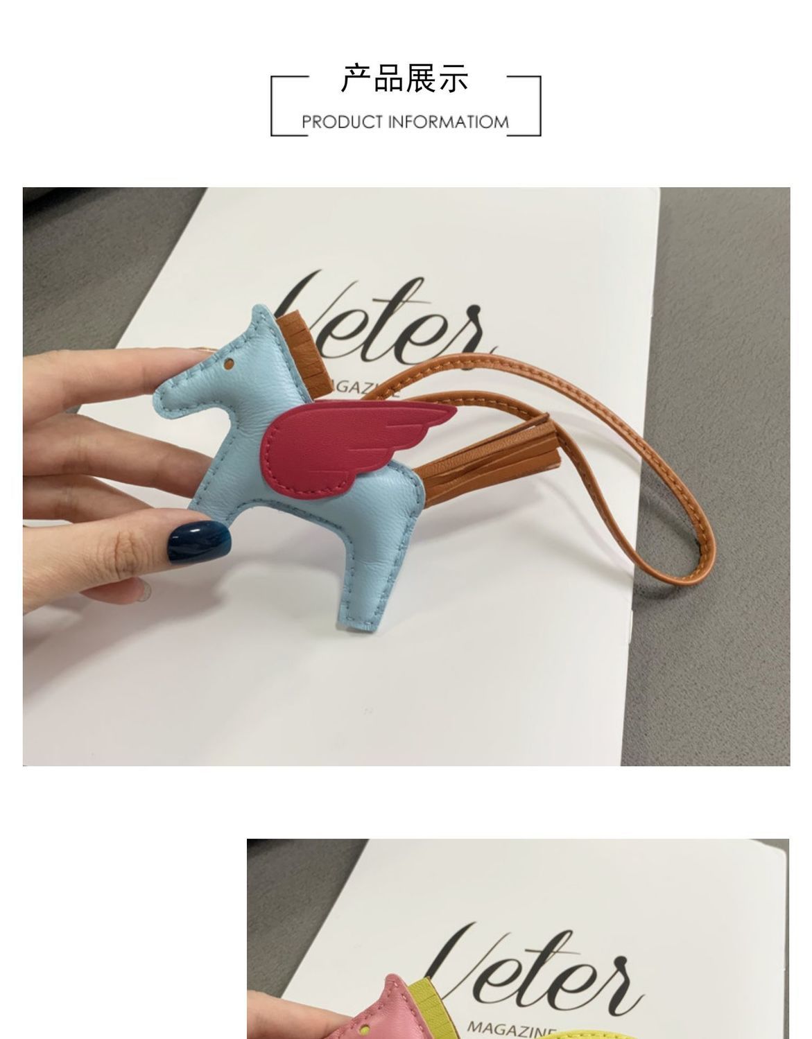 H Home Genuine Leather Wings Pegasus Pure Hand-Stitched Pendant ...