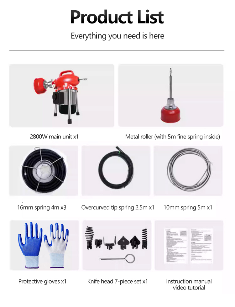 Electric Pipe Automatic Dredge Machine Professional Clear Toilet ...