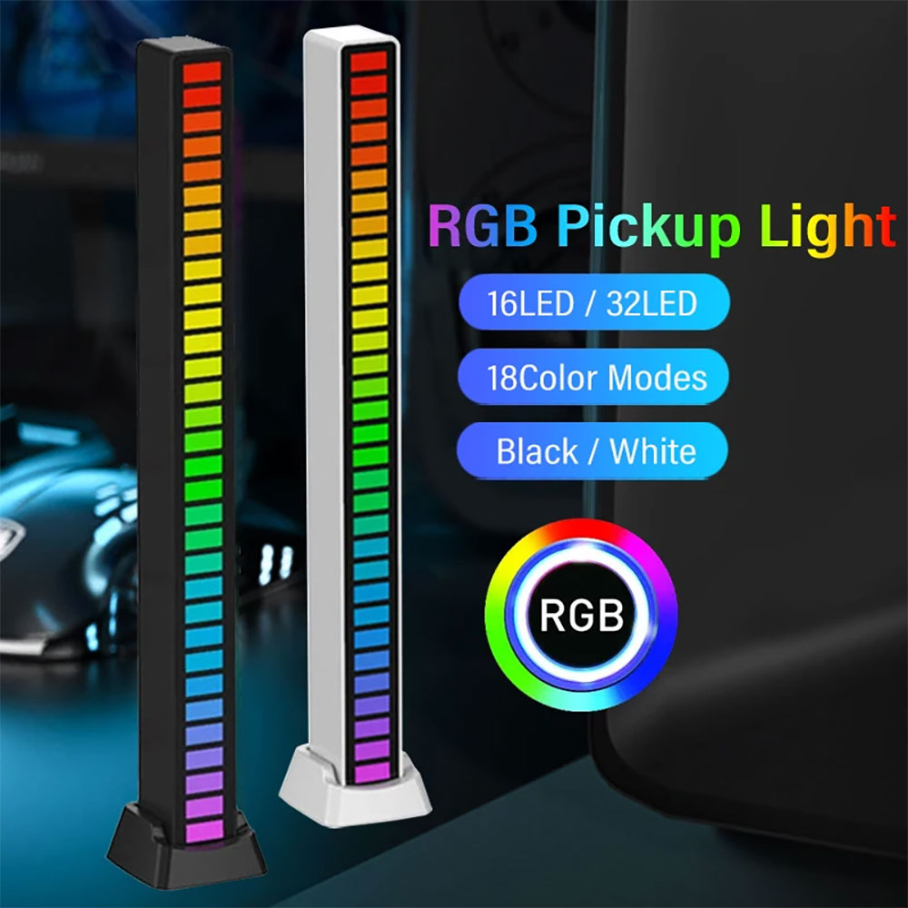 LED Sound Control Lights RGB Pickup Lights Music Rhythm Atmosphere ...