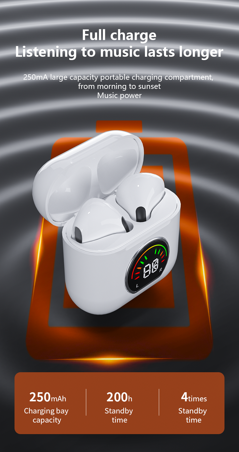 New G66 Mini Wireless Bluetooth Headset Digital Display Headset Smart ...