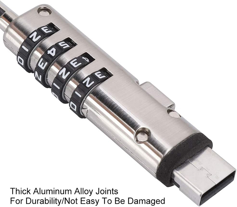 KIPRUN Laptop Cable Lock, Computer Security Cable Lock, Alloy 4 Digital ...