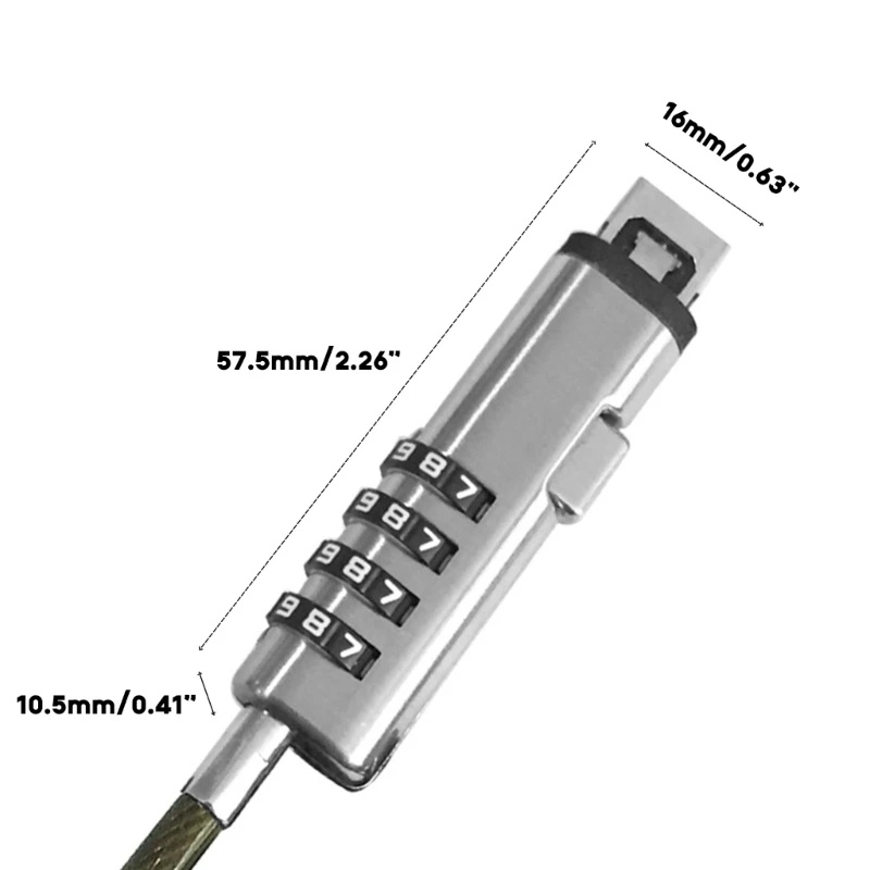 KIPRUN Laptop Cable Lock, Computer Security Cable Lock, Alloy 4 Digital ...