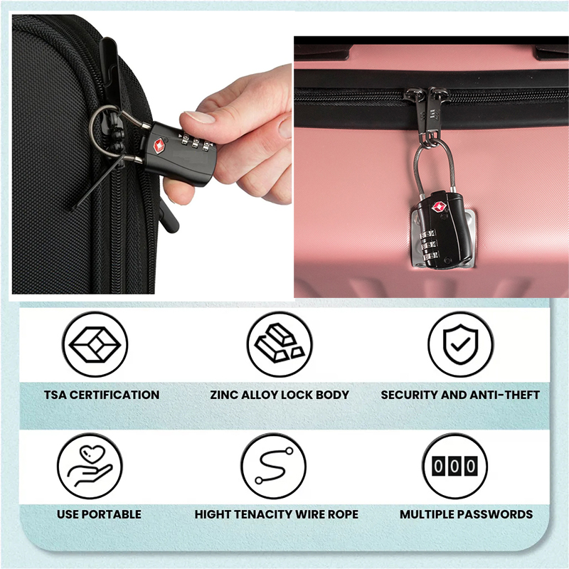 KIPRUN TSA Approved Luggage Lock, 3-Digit TSA Customs Code Lock ...