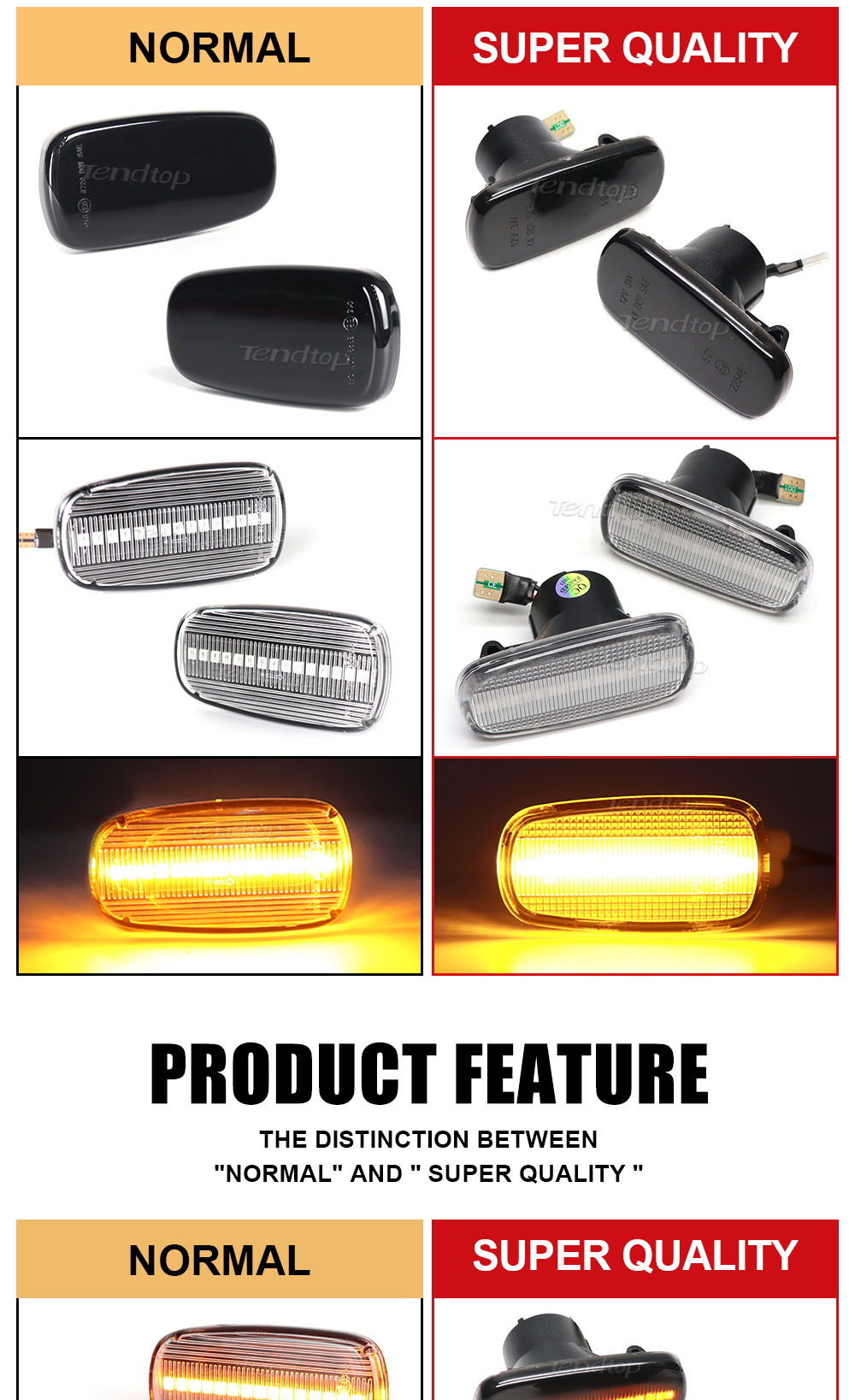 2Pcs side marker light Dynamic Side Turn Lamp fit Toyota Altezza Wish ...