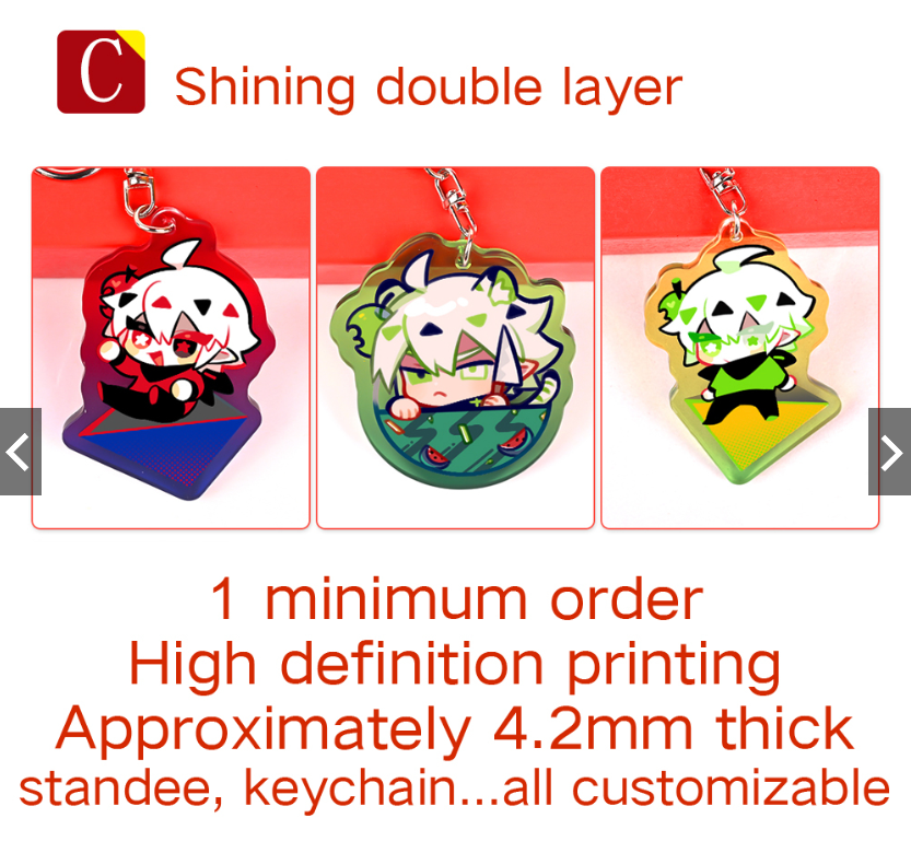 acrylic keychain custom keychain charm charms anime keychain no mimimum ...