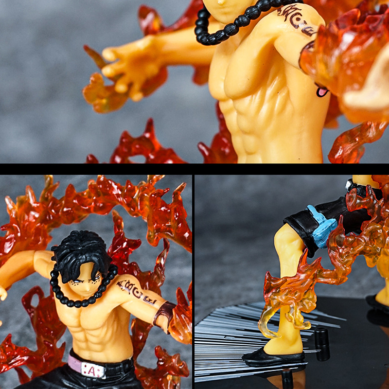 12.5cm Japan Anime One Piece Figure Portgas D Ace Fire Fist Ace ...