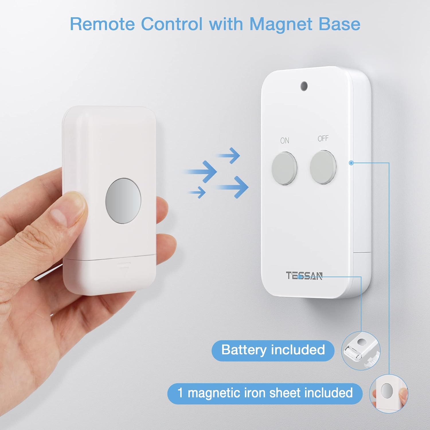 TESSAN Remote Control Extension Plug,Smart Socket with 30m Operating ...