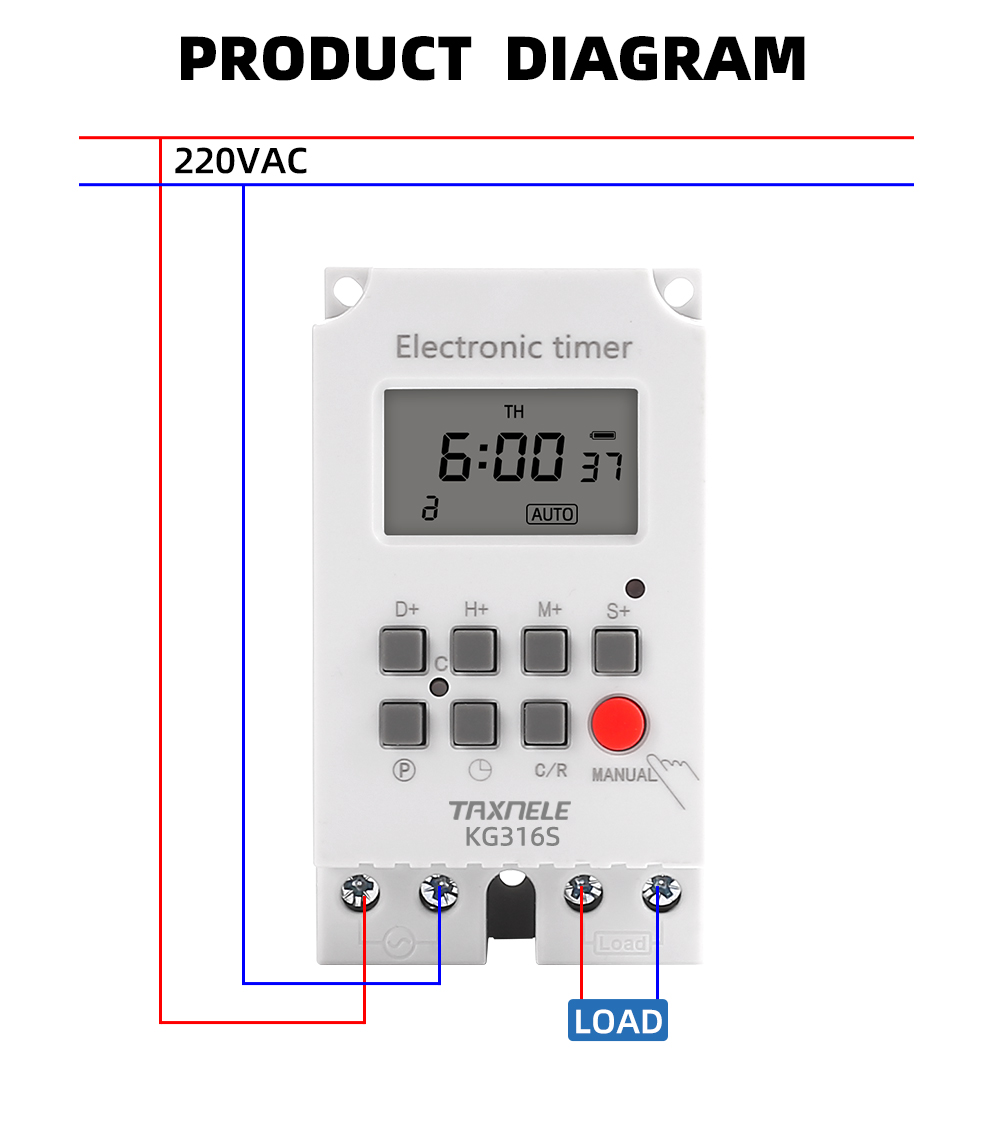 KG316S kg316t 7 Days Weekly Digital Electronic Lighting Timer ...