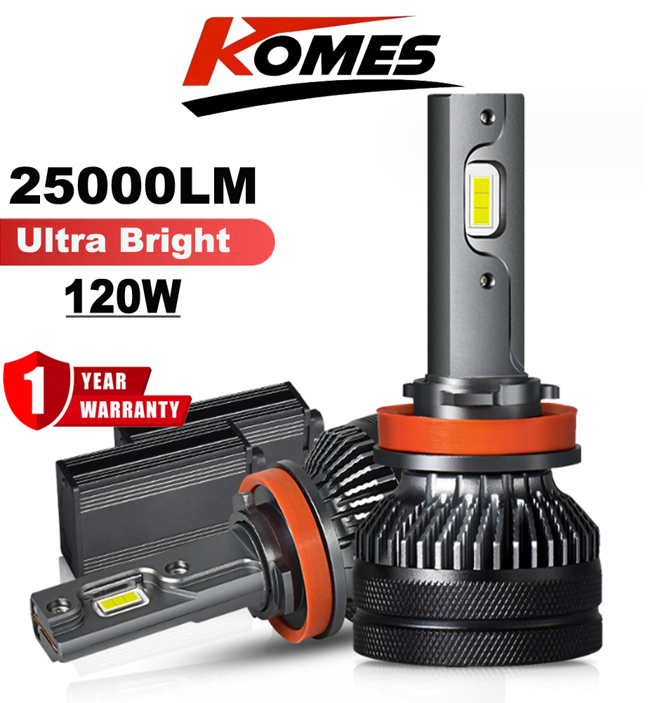 120W/25000Lm LED Headlight Bulb H4 H7 H11 9005/HB3 9006/HB4 9012/HIR2 ...