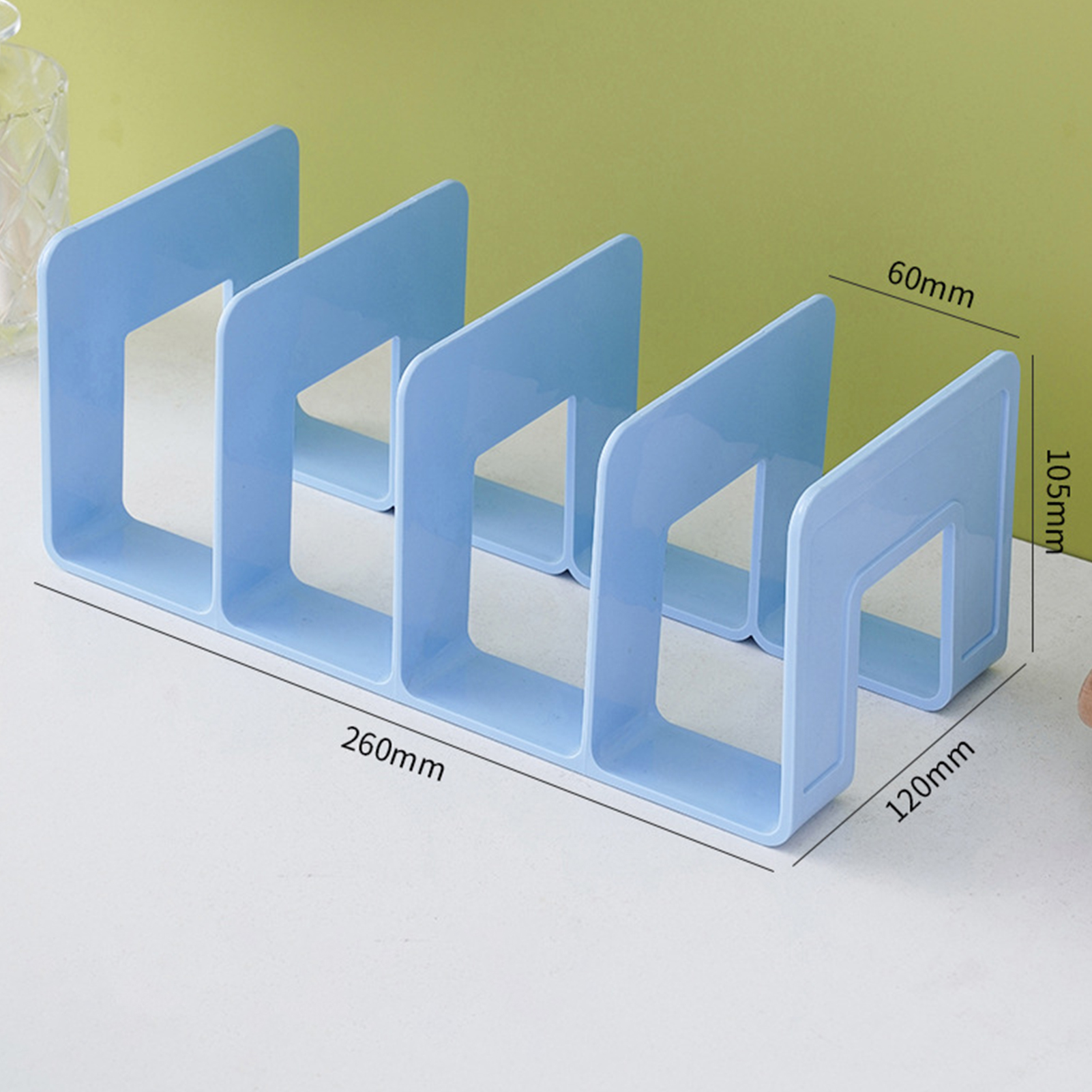 [Launch New] Plastic Stand Bookshelf Divider 4 Sections Book Paper ...