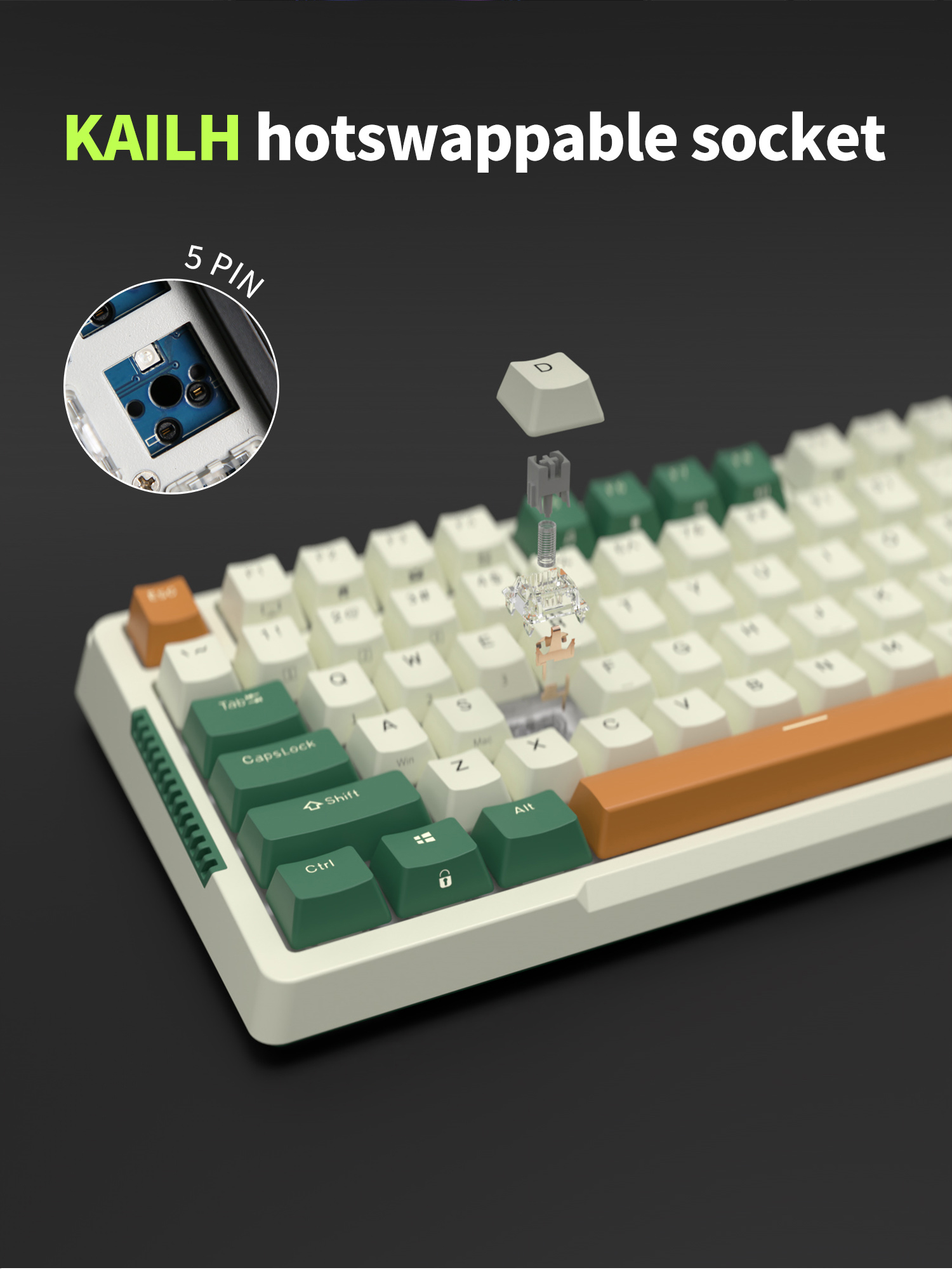 KZZI Kezhi K68 Pro Blue Sea 67 Key Gasket Structure Three-Mode Bluetooth Wireless With Knob RGB ...