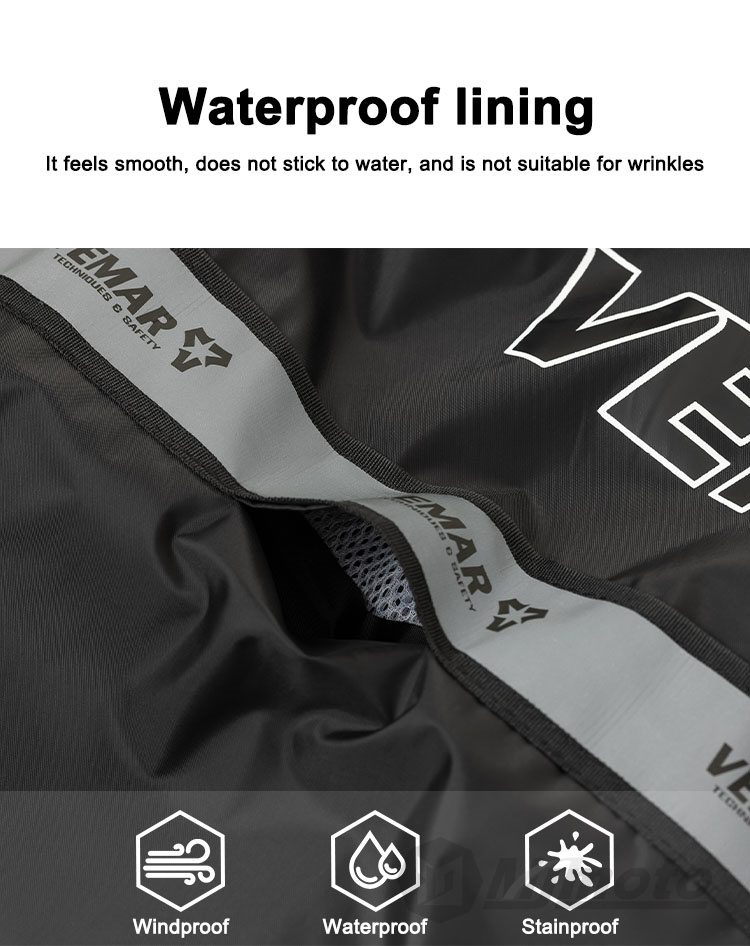 Vemar Motorcycle Raincoat Split Set Tops Pants Waterproof Men's Riding ...