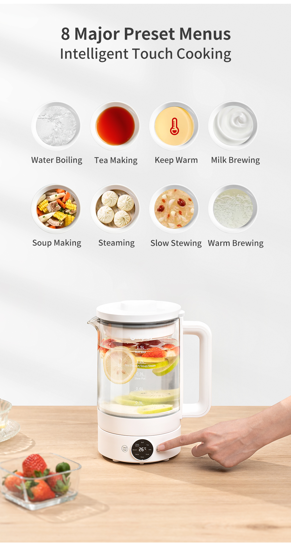 Simplus Multifunctional Automatic Power Off Health Pot 养生壶 養生壺 (1.5L ...