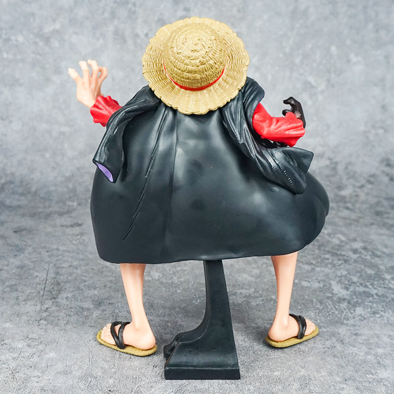 18cm Anime One Piece Figure Monkey D Luffy Cloak Luffy Straw Hat Boy ...