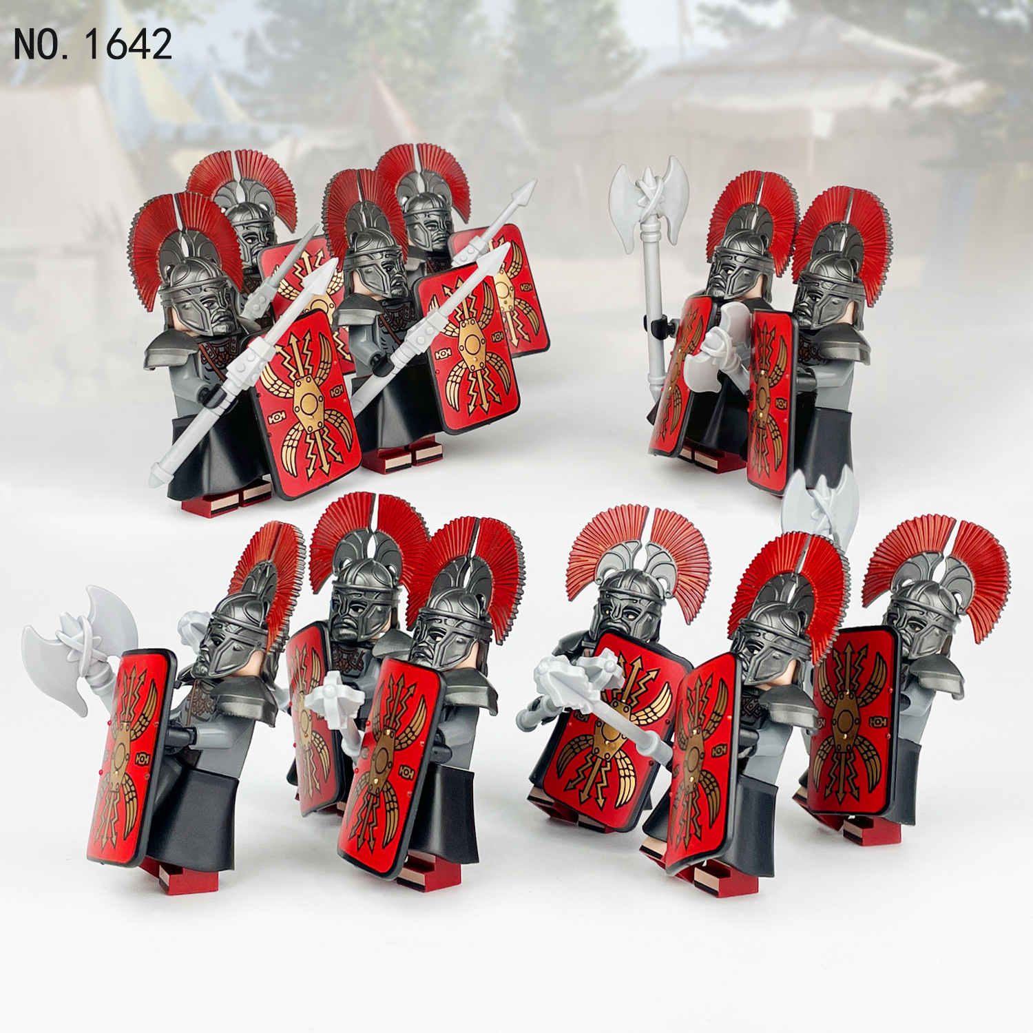 12pcs/set Ancient Rome Soldiers Block Toys Mini Building Brick Figure ...