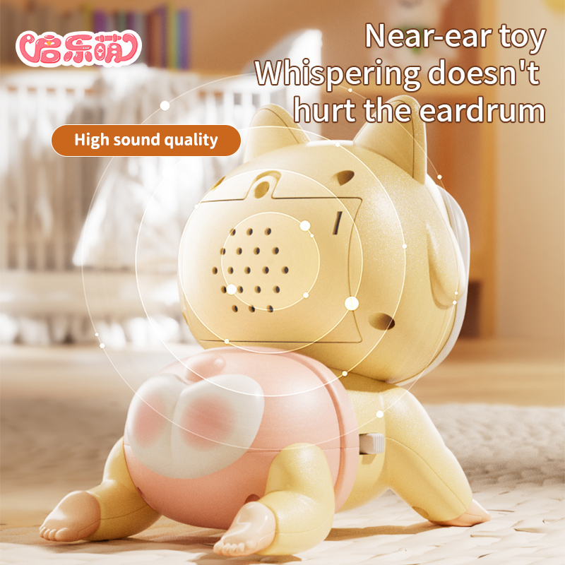 [Qilemeng] Baby Crawling Toy Newborn Crawl Doll Remote Control Infants ...